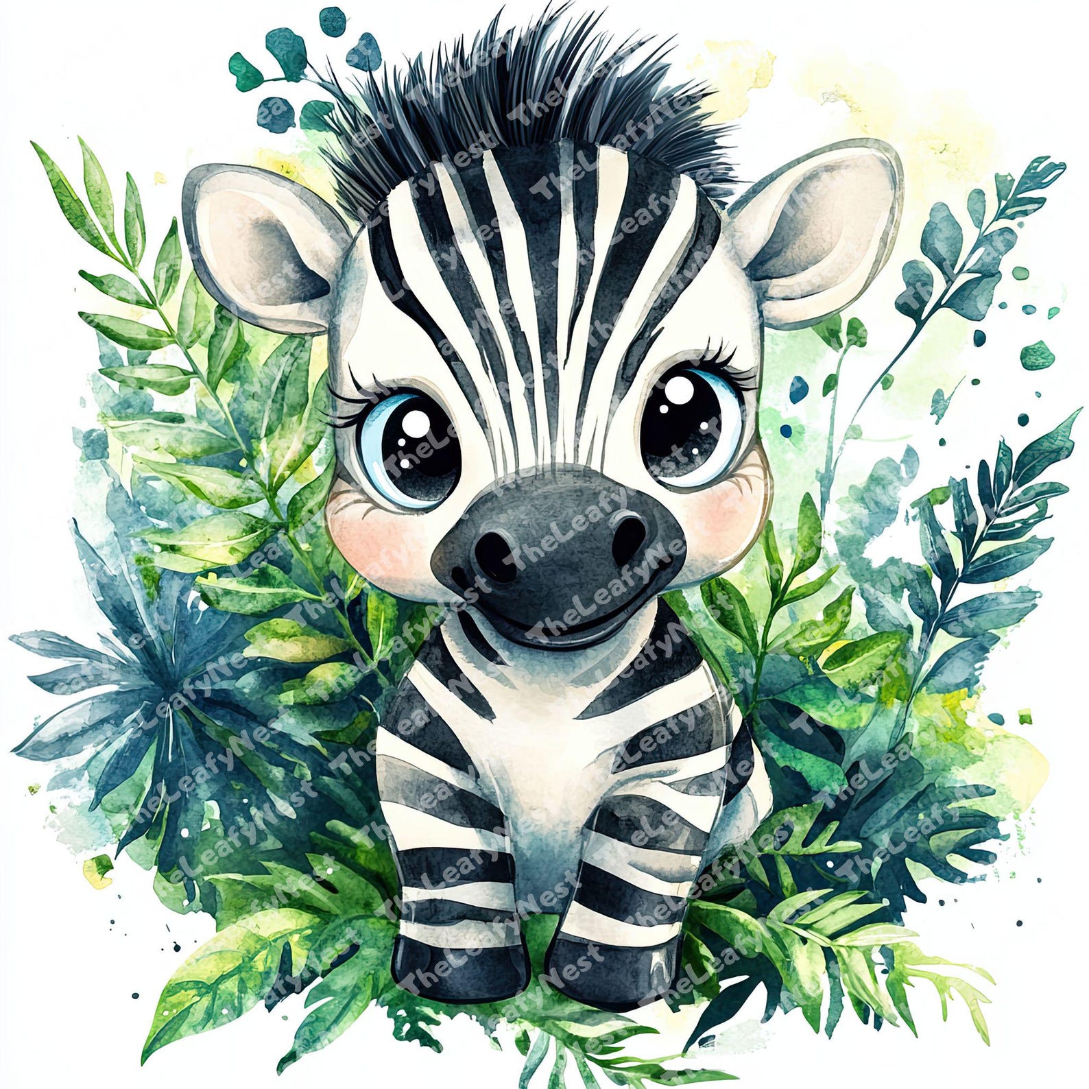 11 Cartoon Zebra | Cute Zebra | Chibi Zebra | Kawaii Zebra | Printable ...