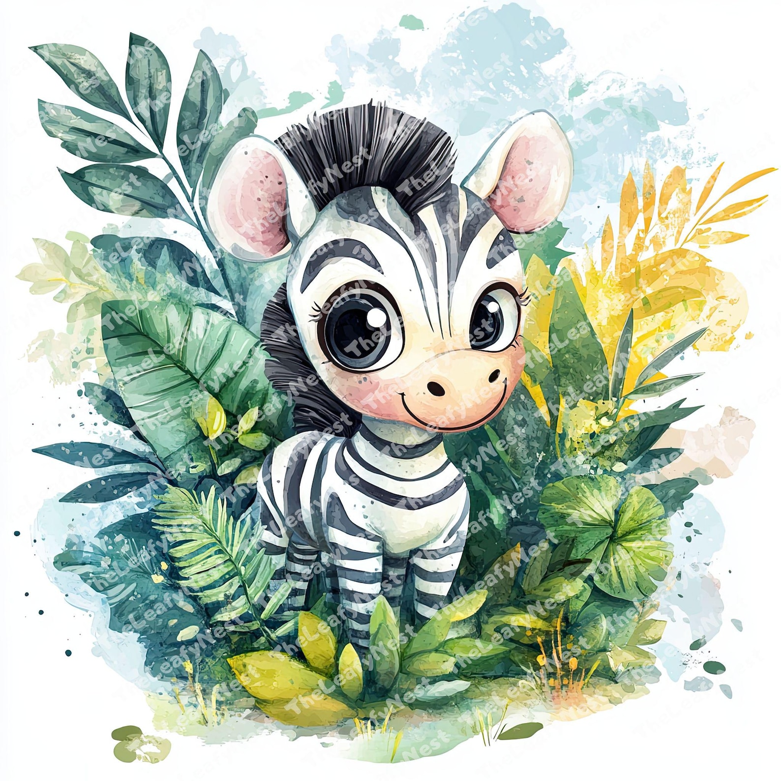 11 Cartoon Zebra | Cute Zebra | Chibi Zebra | Kawaii Zebra | Printable ...