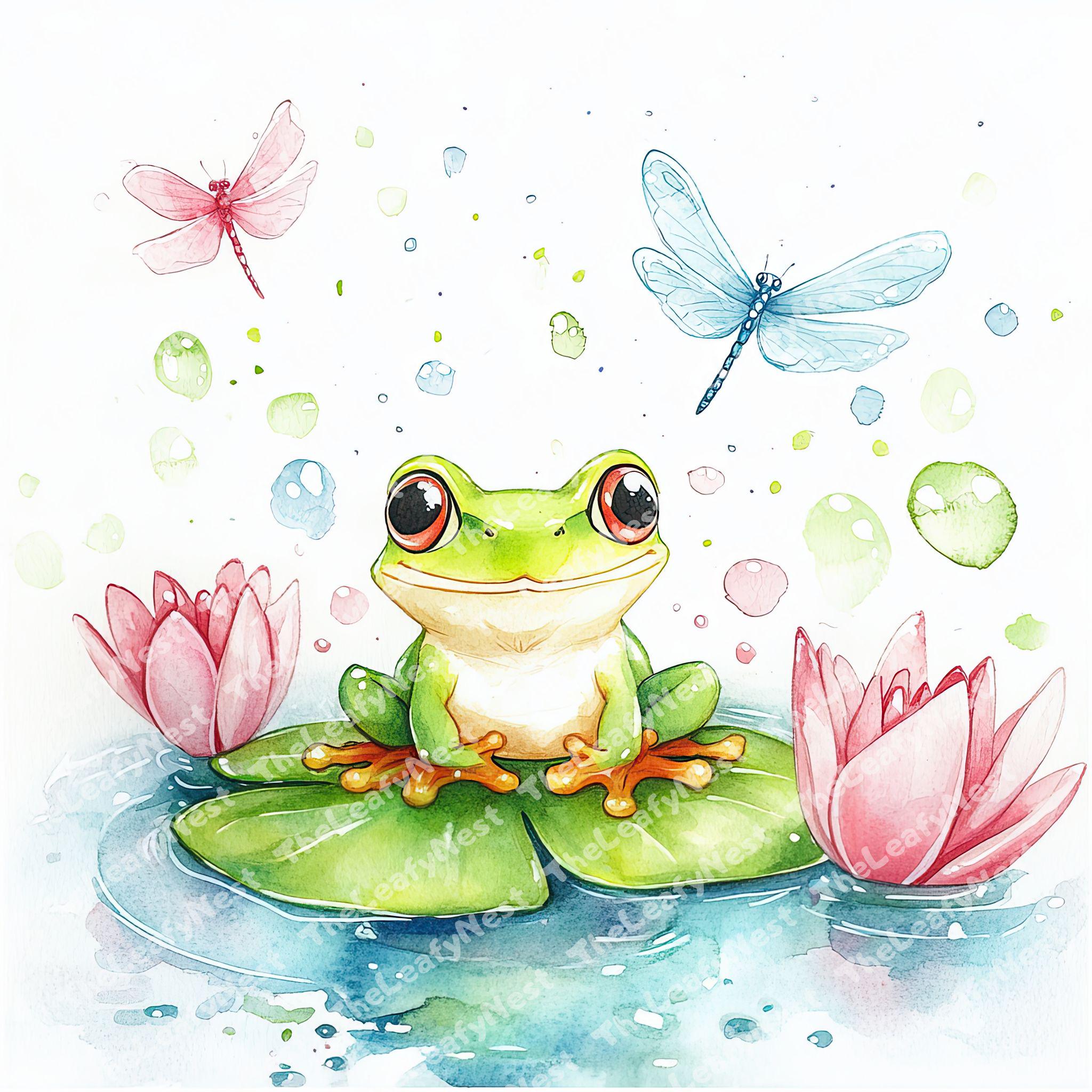14 Cartoon Frog | Cute Frog | Chibi Frog | Cute Clipart |kawaii Frog ...