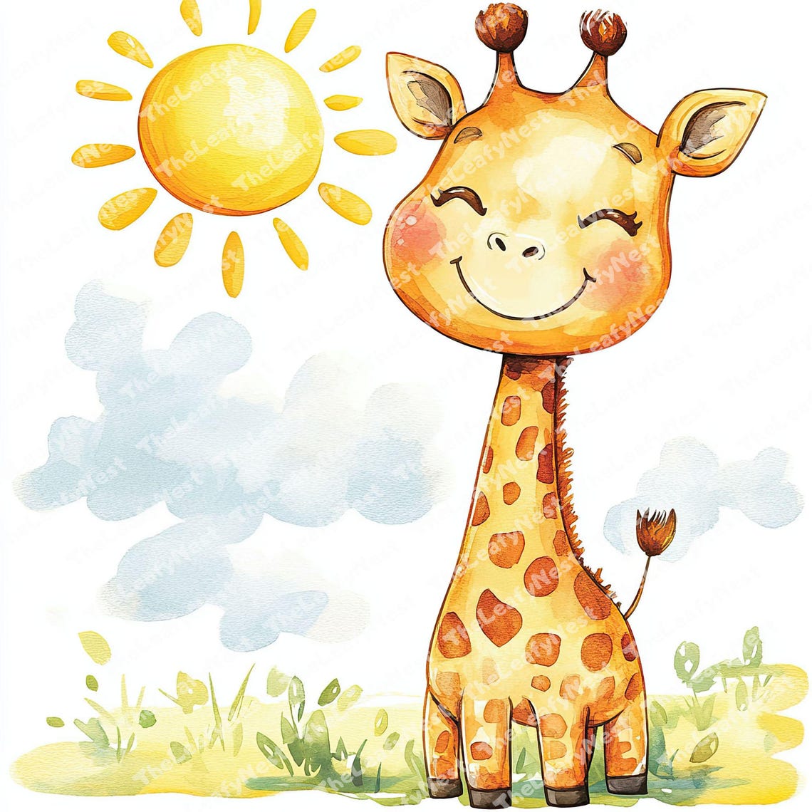 9 Cartoon Giraffe | Cute Giraffe | Chibi Giraffe | Cute Clipart ...
