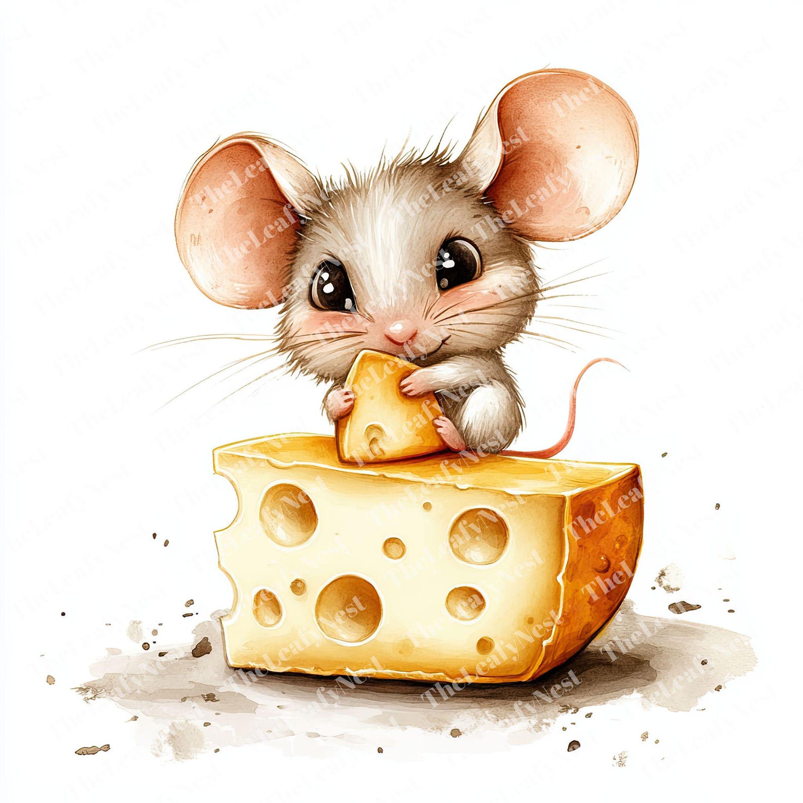 10 Cartoon Mouse | Cute Mouse | Chibi Mouse With Cheese| Cute Clipart ...