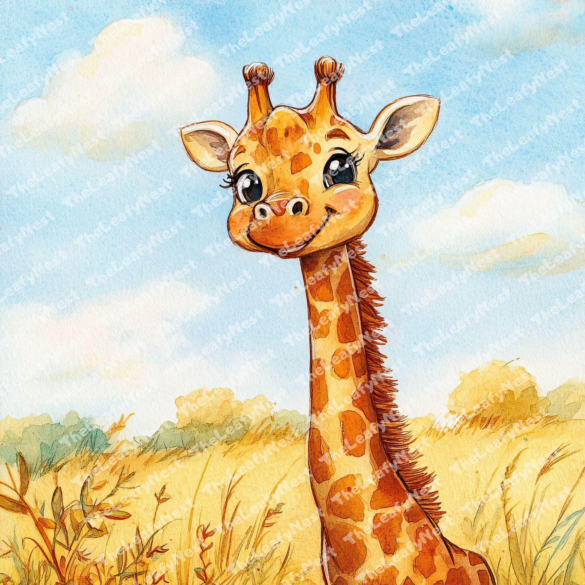 9 Cartoon Giraffe | Cute Giraffe | Chibi Giraffe | Cute Clipart ...