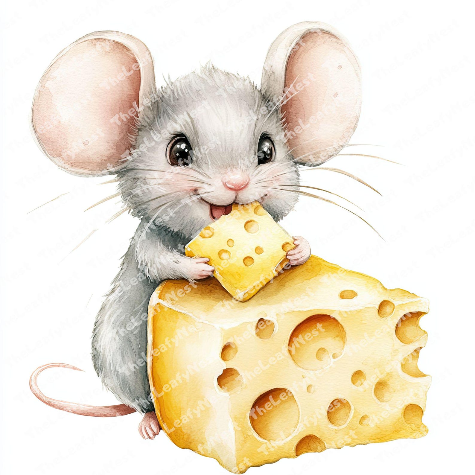 10 Cartoon Mouse | Cute Mouse | Chibi Mouse With Cheese| Cute Clipart ...