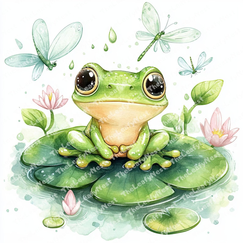 14 Cartoon Frog | Cute Frog | Chibi Frog | Cute Clipart |kawaii Frog ...