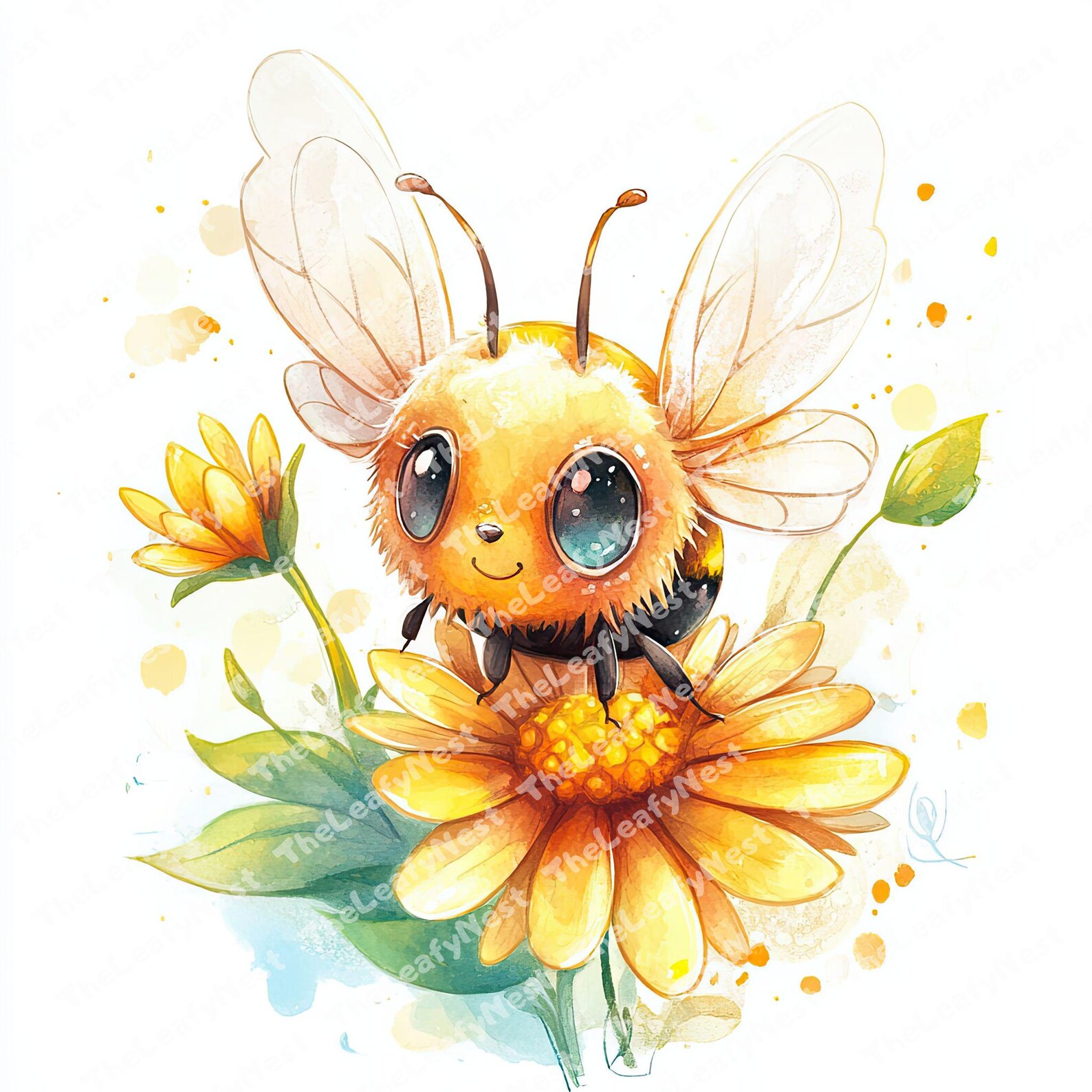 10 Cartoon Bee | Cute Bee | Chibi Bee | Cute Clipart | Kawaii Bee ...