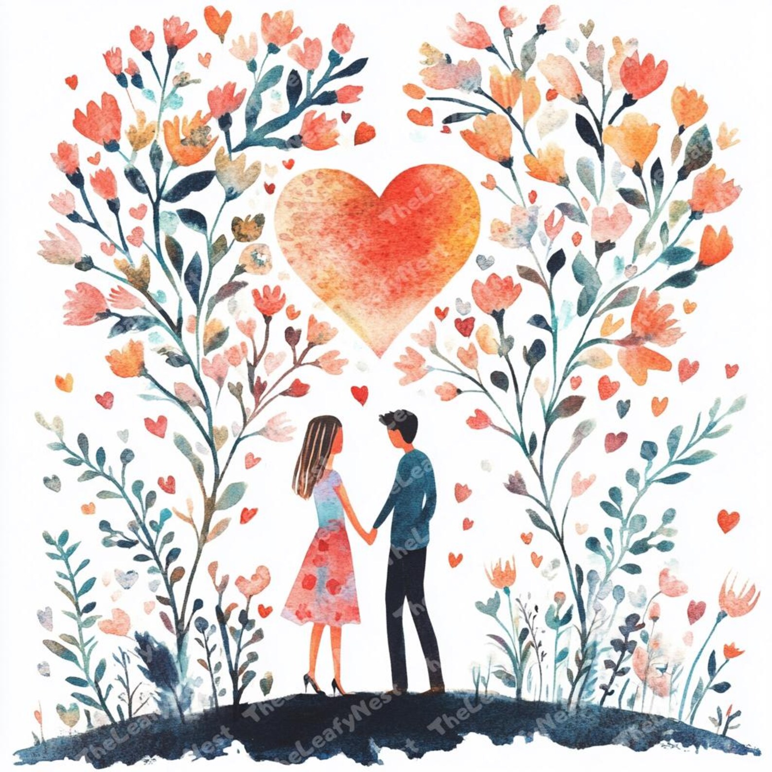 14 Couple Love Clipart | Valentine's Day | Printable Clipart | Digital ...