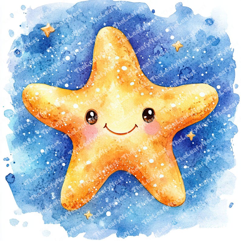 10 Cartoon Starfish | Cute Starfish | Chibi Starfish | Cute Clipart ...