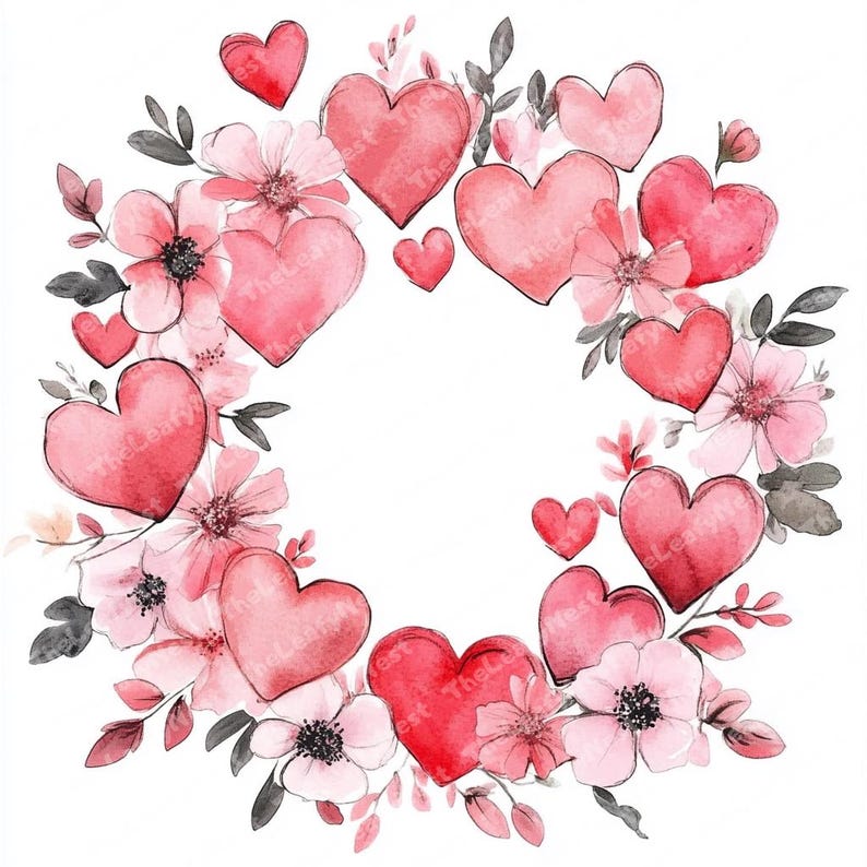 15 Clipart Valentine's Day Frame | Printable Clipart | Digital Download ...