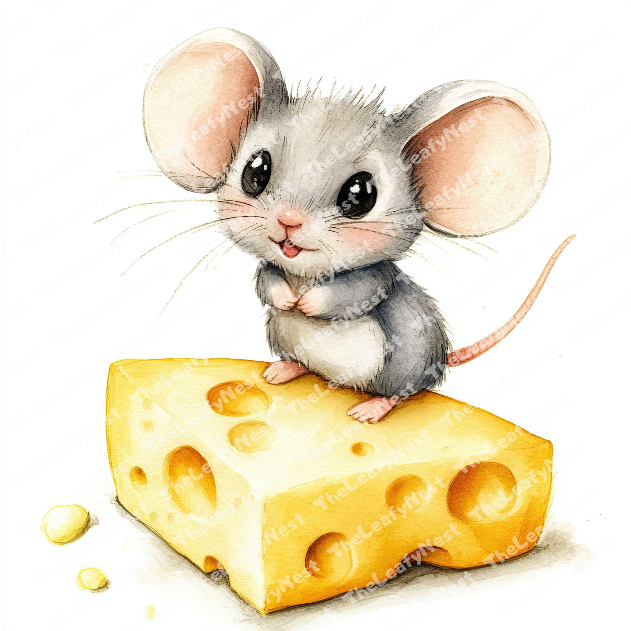 10 Cartoon Mouse | Cute Mouse | Chibi Mouse With Cheese| Cute Clipart ...