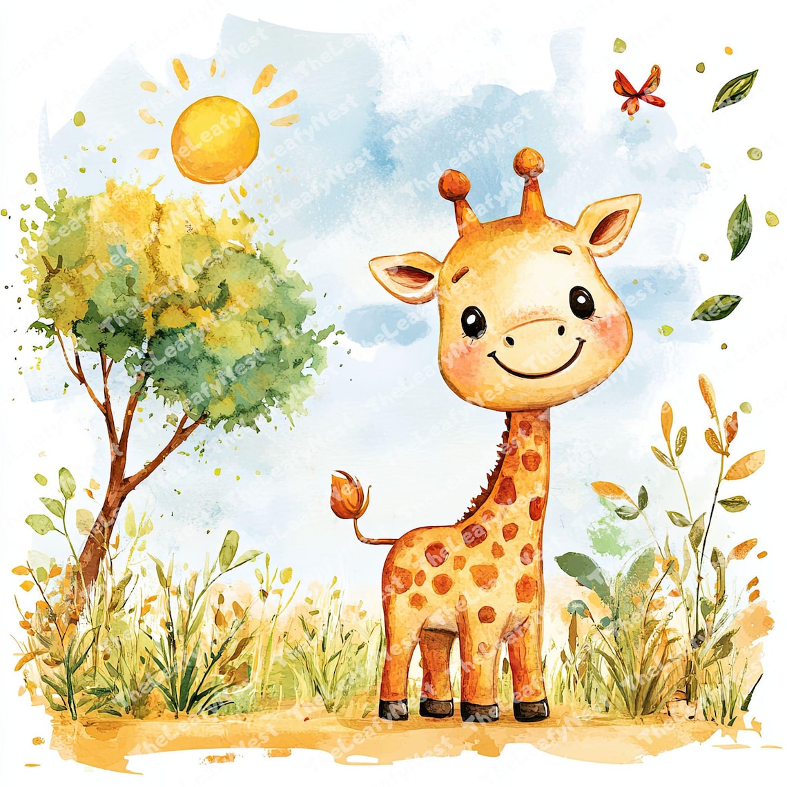 9 Cartoon Giraffe | Cute Giraffe | Chibi Giraffe | Cute Clipart ...
