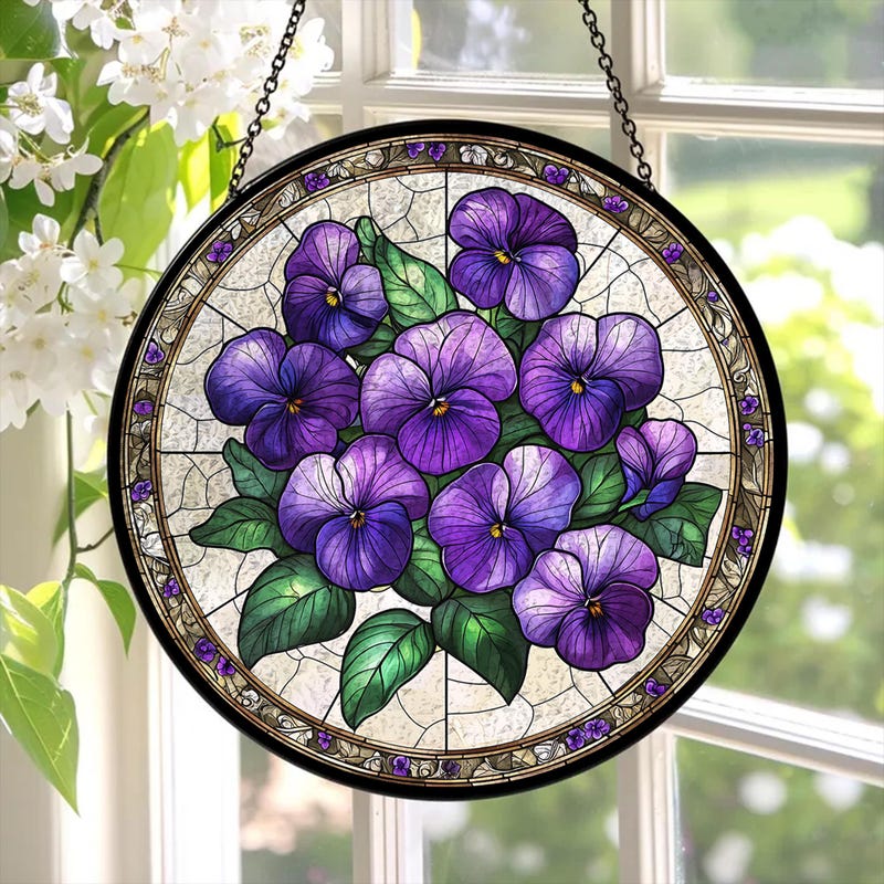Violet Stained Glass - Etsy