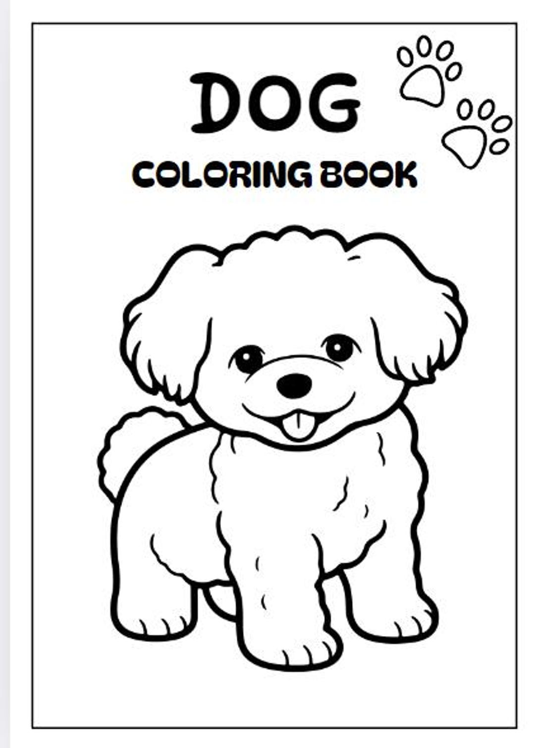 Dog Coloring Book, Instant Download, Kids Coloring Book - Etsy