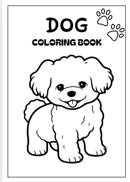 Dog Coloring Book, Instant Download, Kids Coloring Book - Etsy