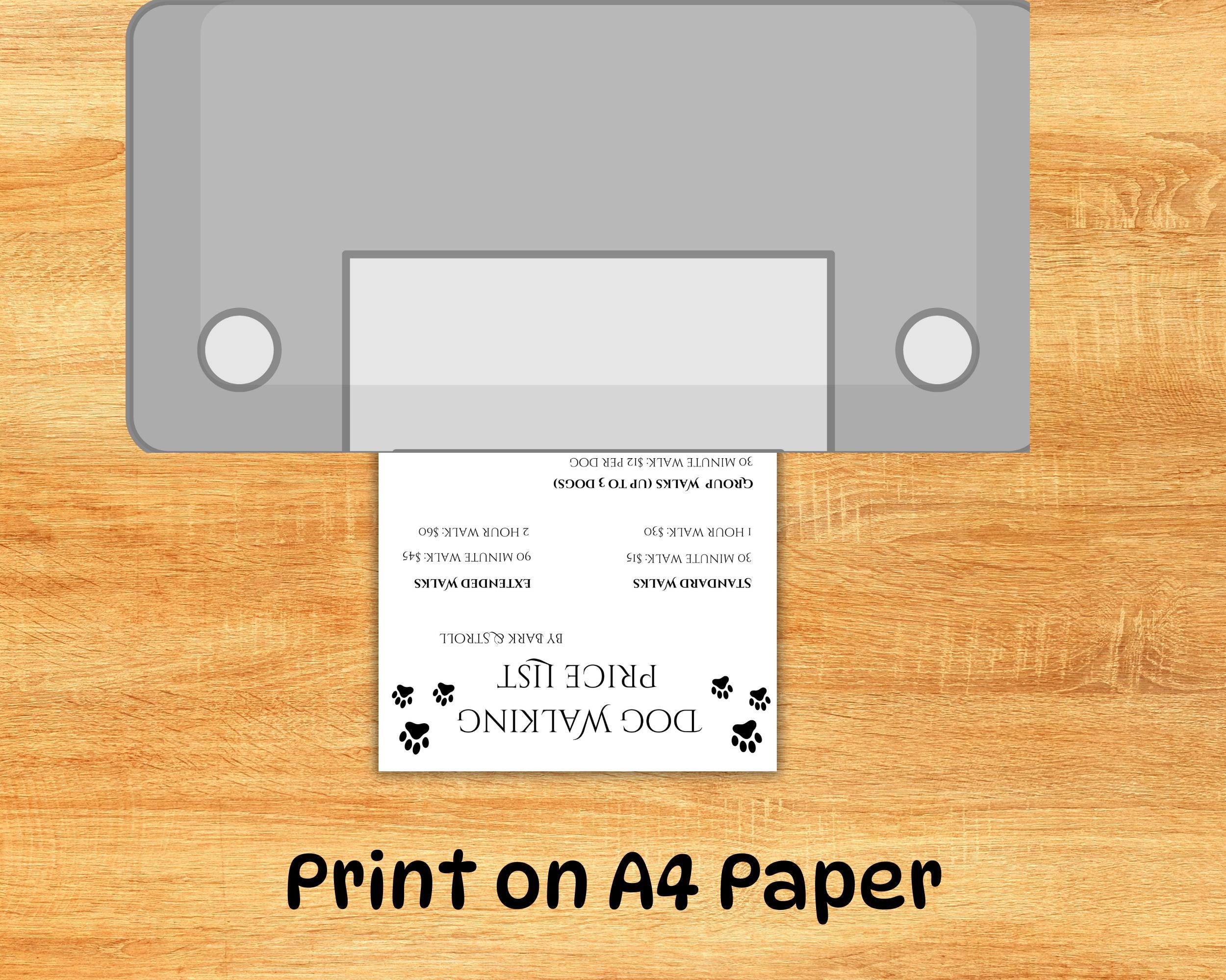 Dog Walker Price List Template, Pet Services Pricing, Dog Walking ...