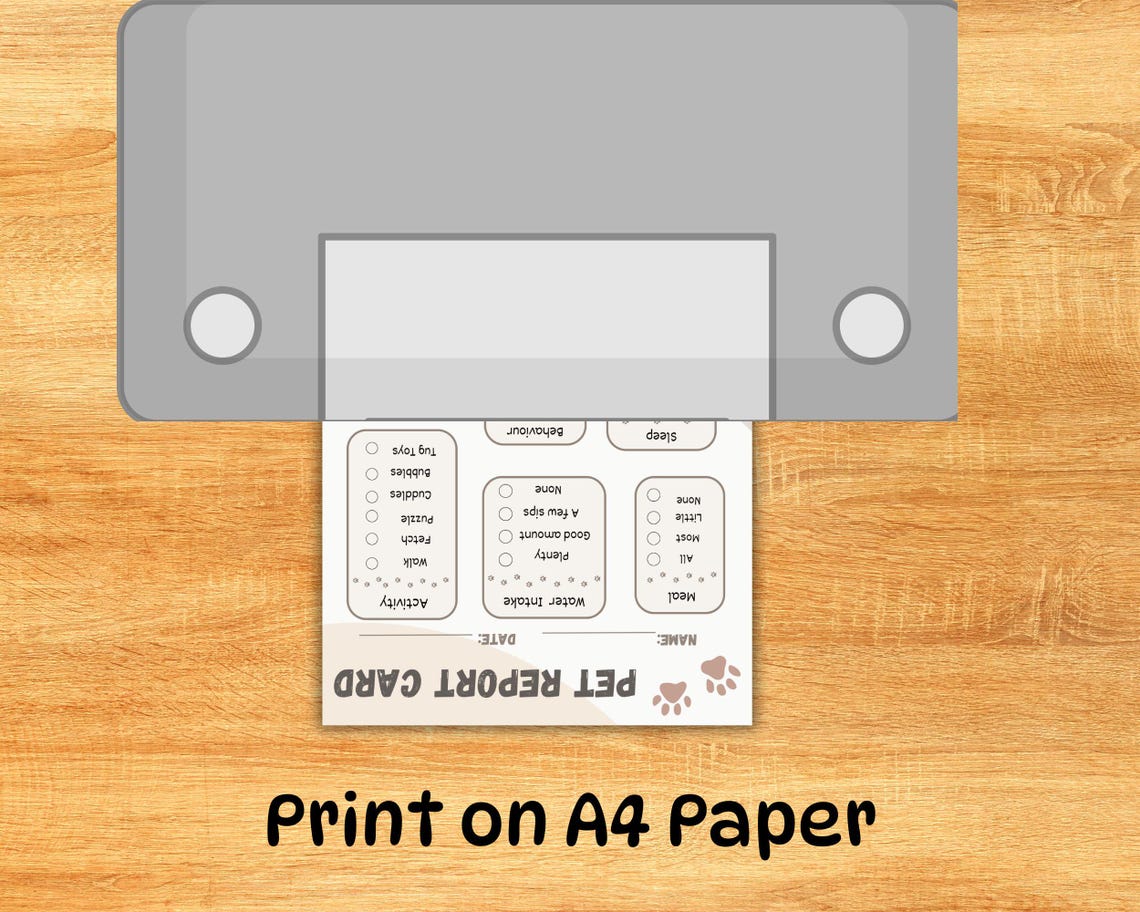 Editable Pet Report Card Template, Pet Sitter & Doggy Day Care Business ...