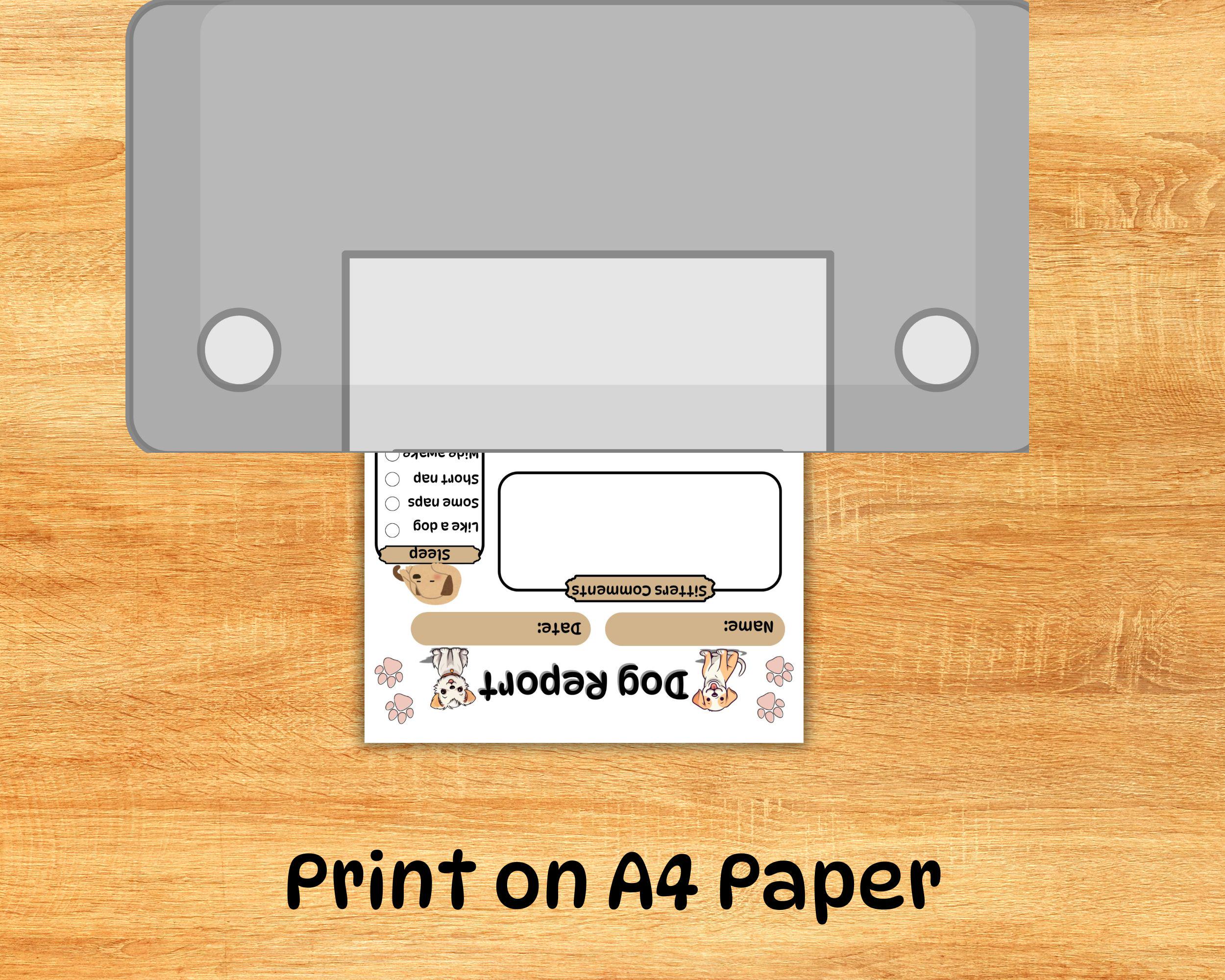 Dog Report Card Digital Template, Editable Template, Pet Sitter Report ...