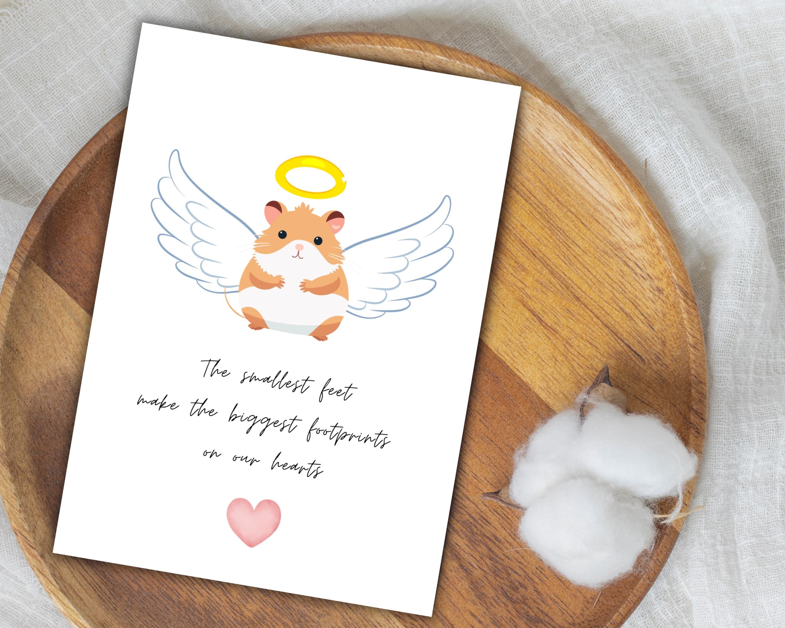 Hamster Sympathy Card Printable, Pet Bereavement Gift, RIP Hamster Card ...