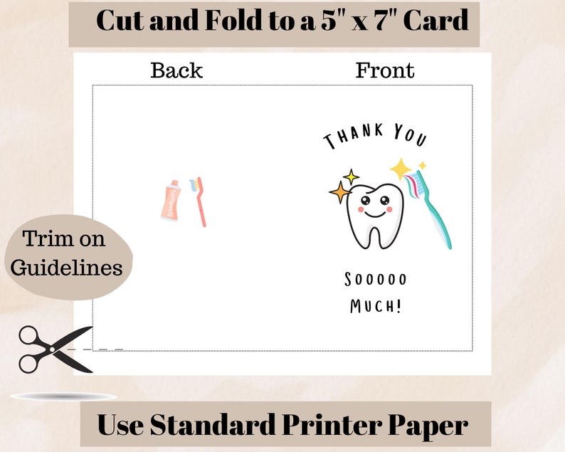 Thank You Dentist Card Printable, Thank You Hygienist, Star Dentist ...