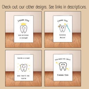 Thank You Dentist Card Printable, Thank You Hygienist, Star Dentist ...