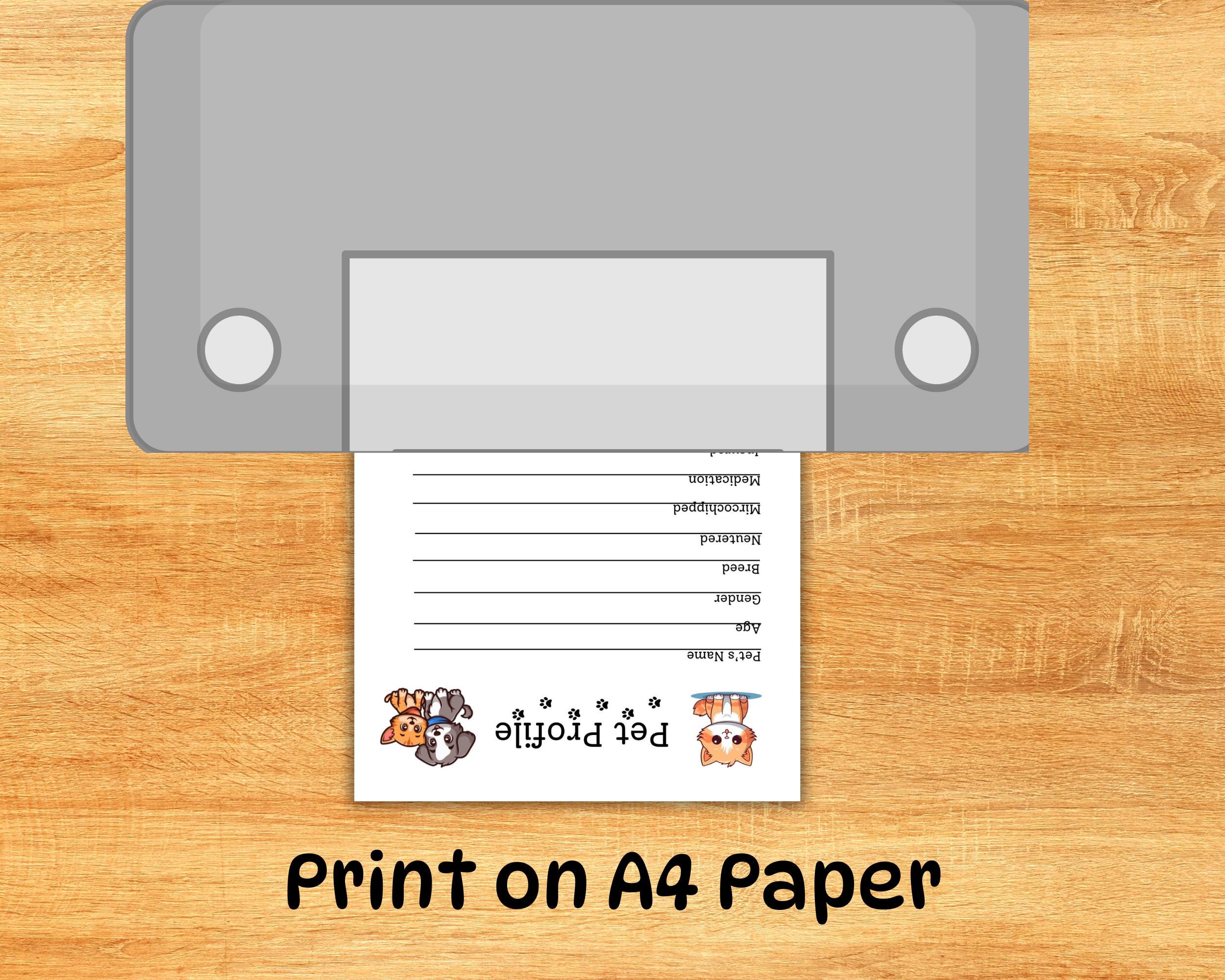 Printable Pet Profile Form, Pet Information Sheet, Pet Business ...