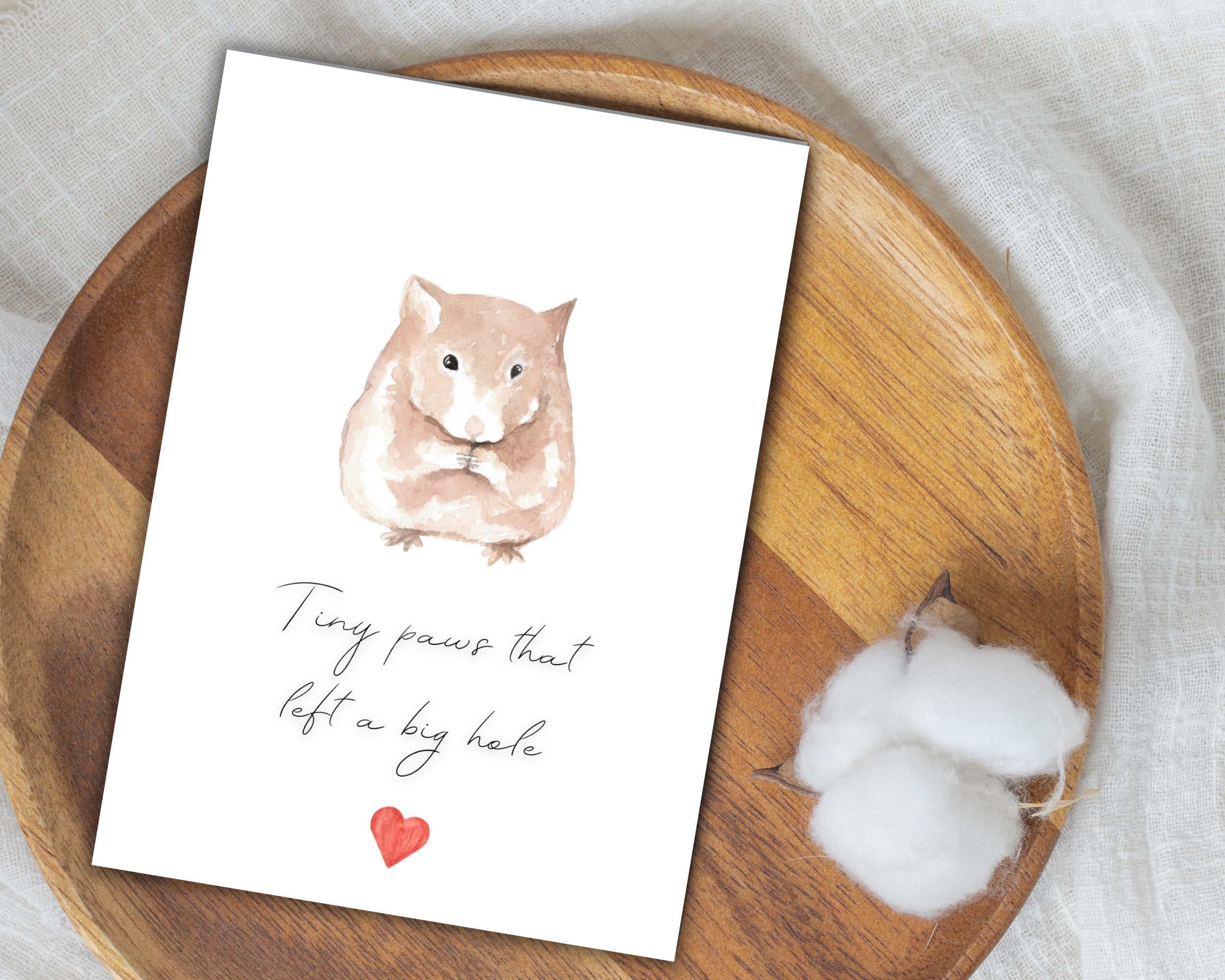 Hamster Sympathy Card Printable, Pet Bereavement, RIP Hamster, Pet ...