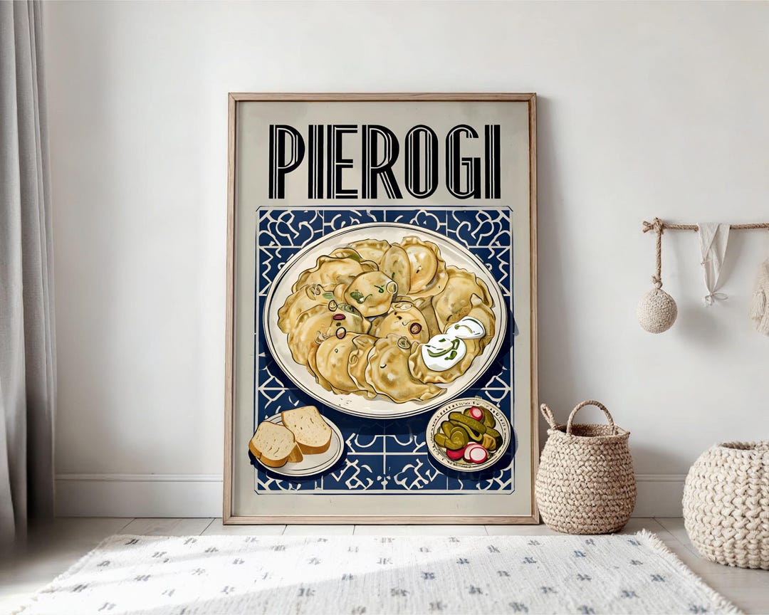 Pierogi Art Print • Polish Dumpling Poster • Digital Download • Vintage ...