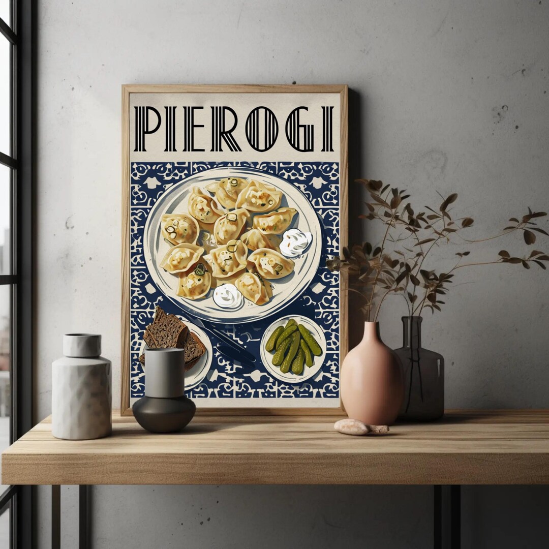 Poster Pierogi Digital Wall Art Polish National Dish Poland Aesthetic ...