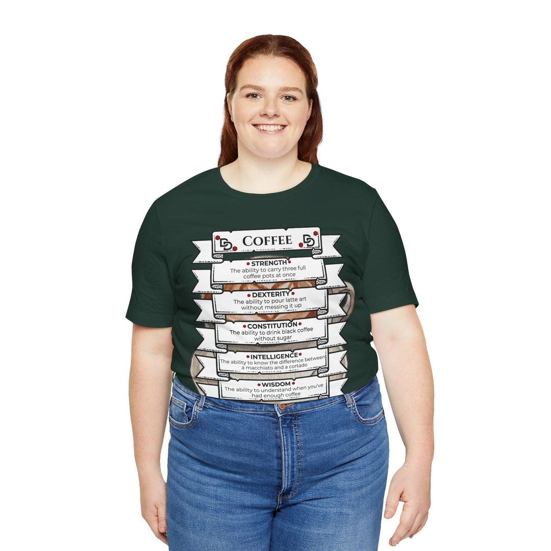Coffee Stats T-shirt | D&D Coffee Lover Shirt | RPG Coffee Tee | Funny ...