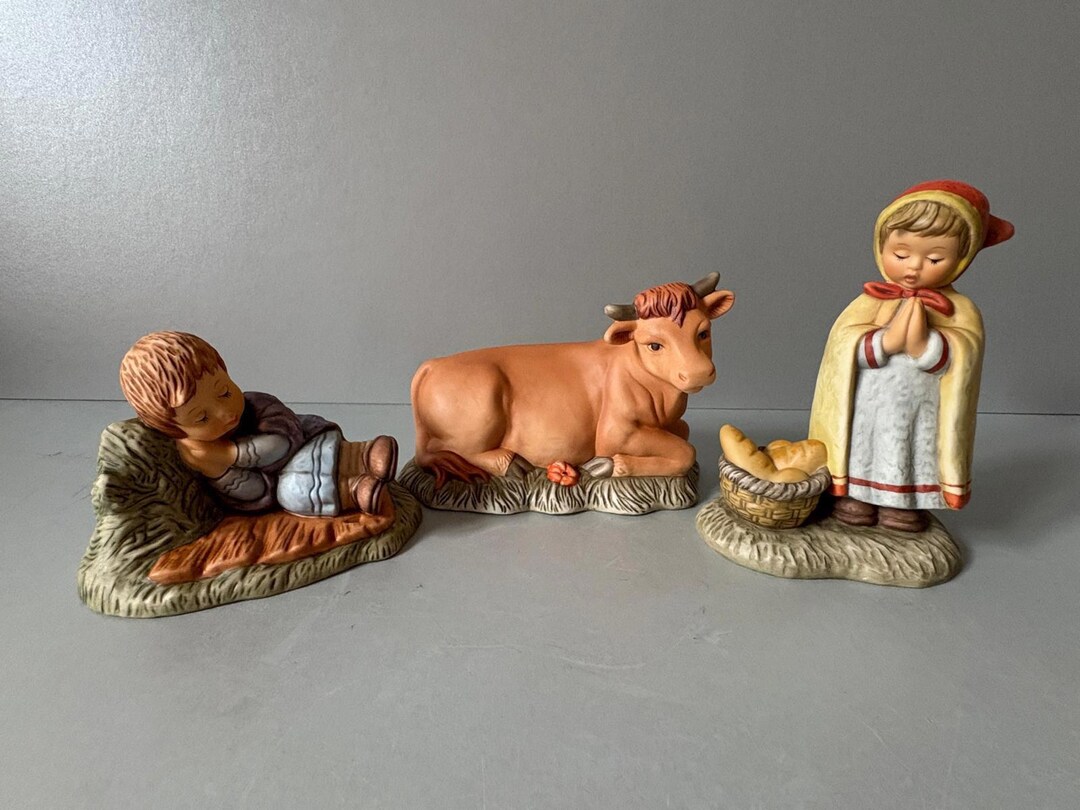 Studio Hummel Nativity Figures Set of 3 - Sleeping Shepherd, Ox ...