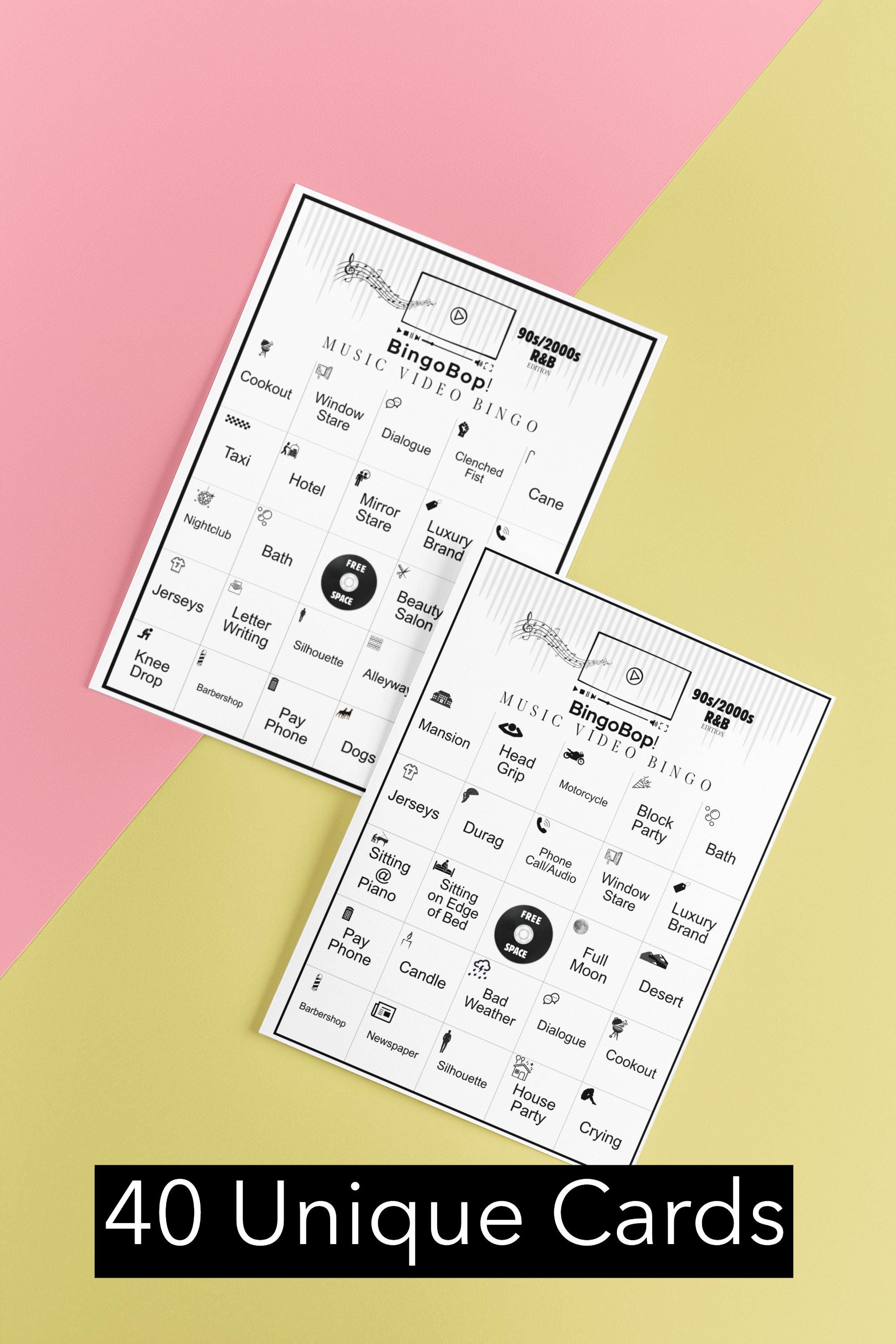 Bingobop! Music Video Bingo - Etsy