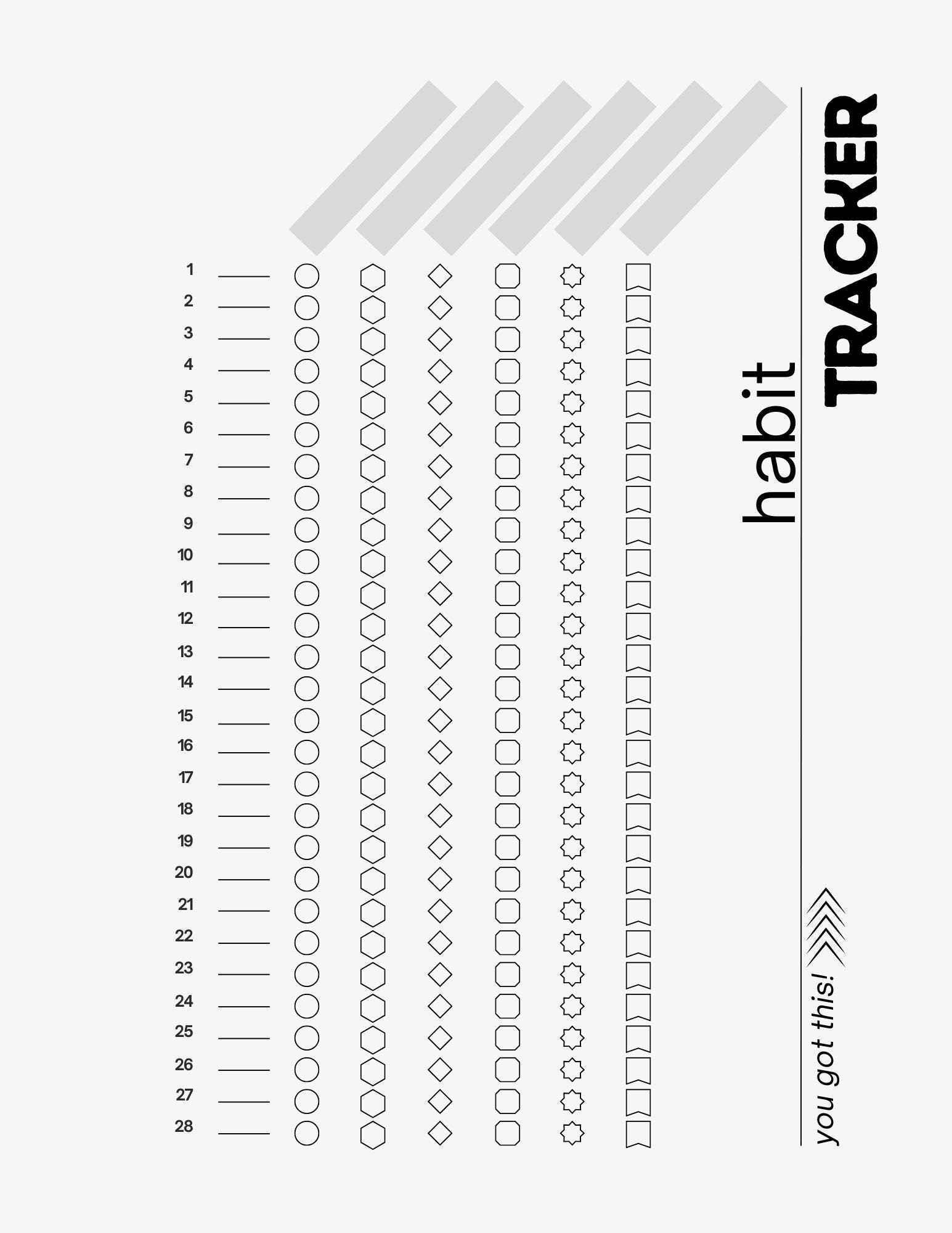 Digital Habit Tracker | Simple Printable for Building Better Habits - Etsy