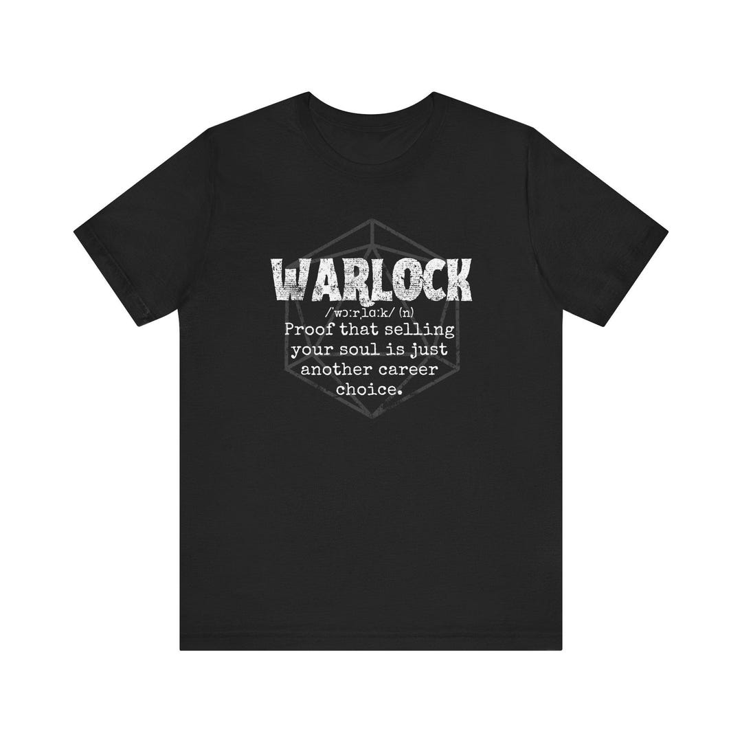 Warlock Definition T-shirt: Funny D&D Gamer Gift - Etsy
