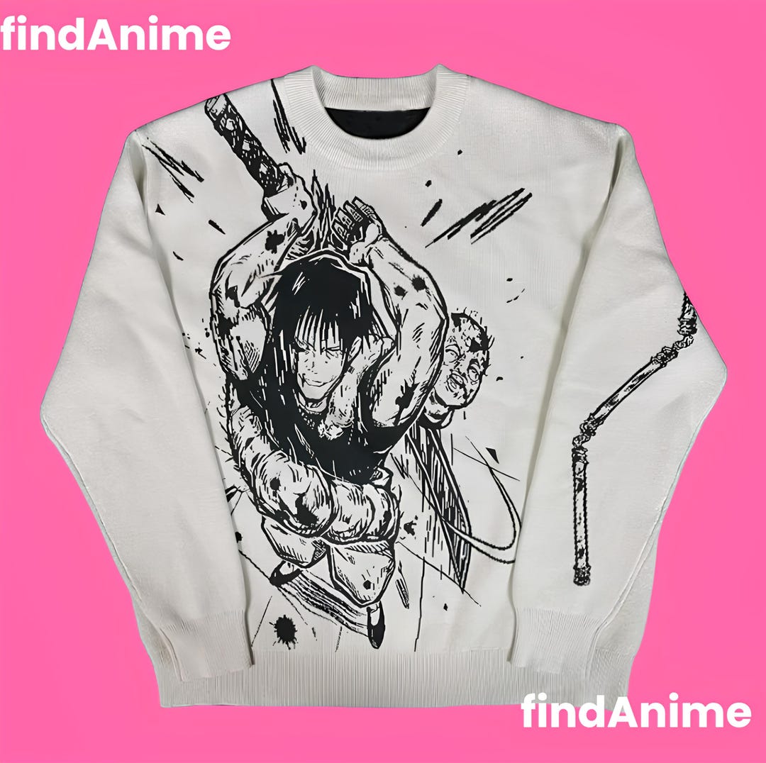 Handmade Anime JJK Toji Fushiguro Knitted Sweater,jujutsu Kaisen Anime ...