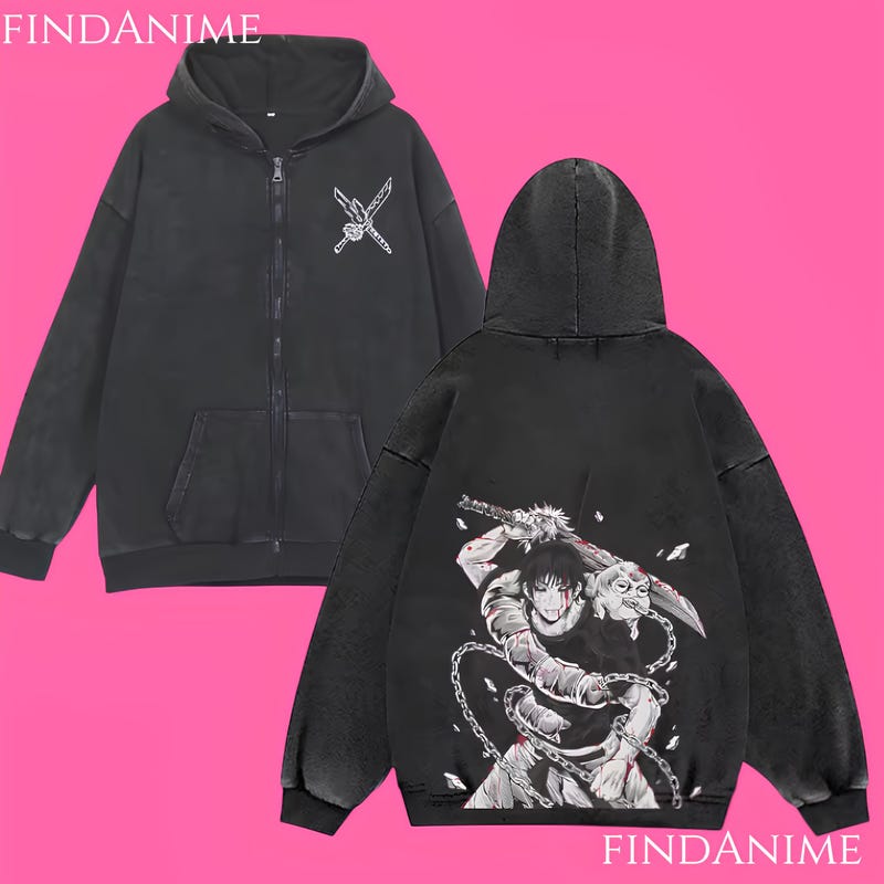 Anime Zip up Hoodie - Etsy