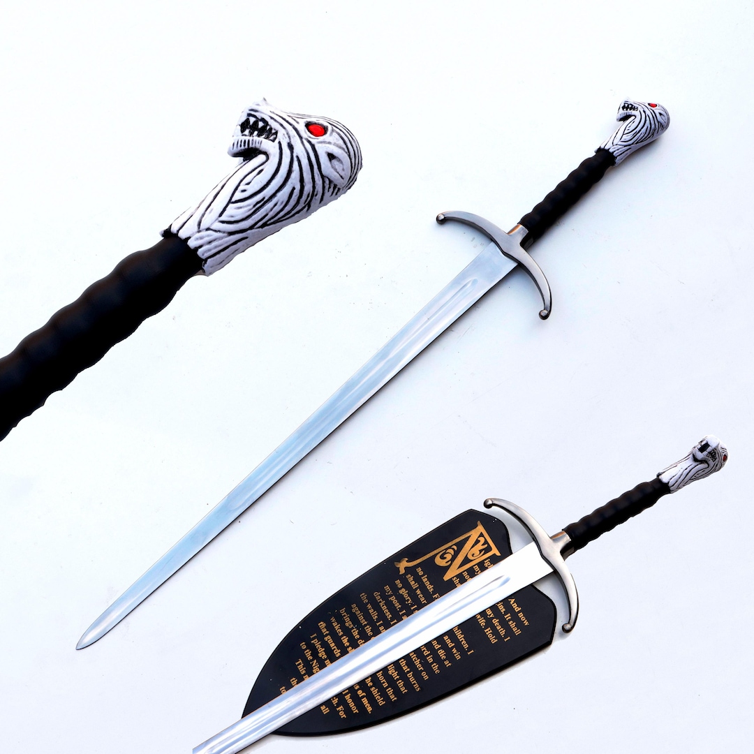 Custom Jon Snow Sword Hand Forged Sword Hobbit Military Swords ...