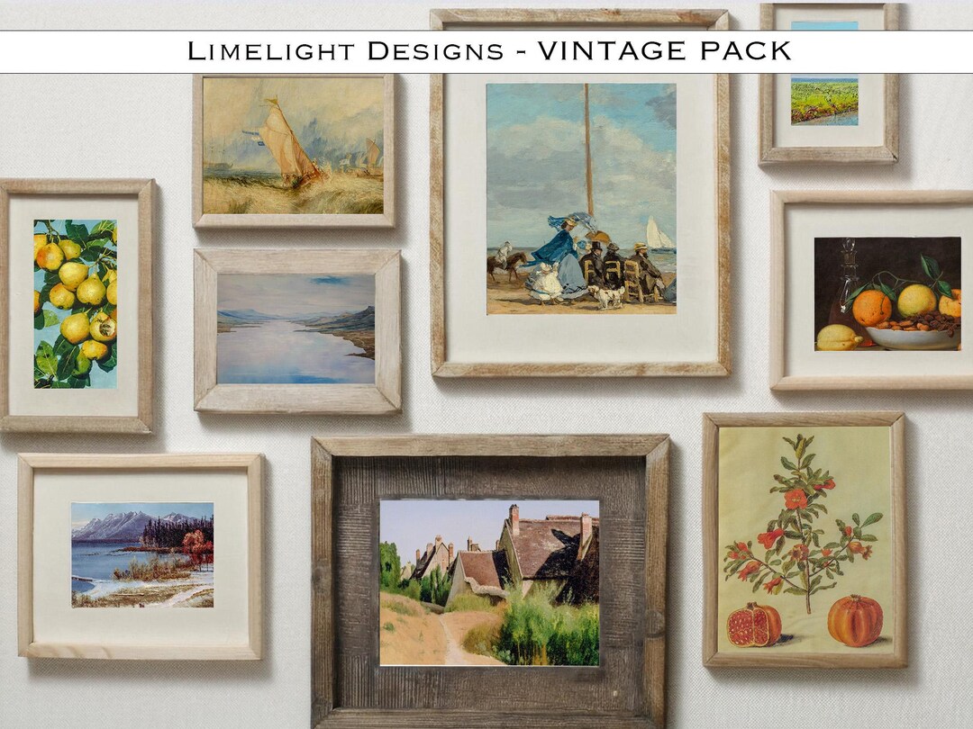 Vintage Gallery Wall Art Set | Printable Antique Art Collection | Warm ...
