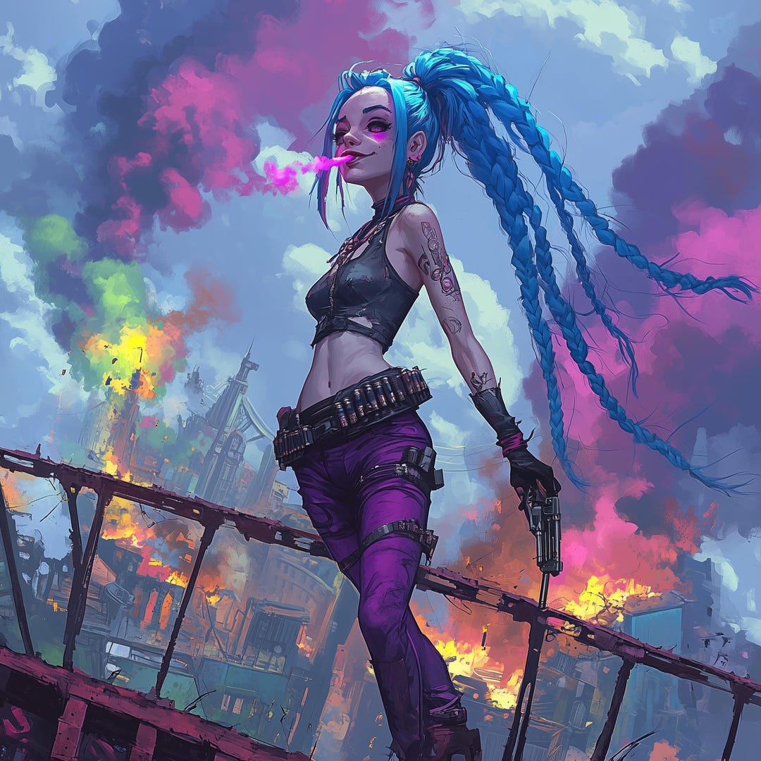 Cyberpunk Jinx Arcane - Etsy