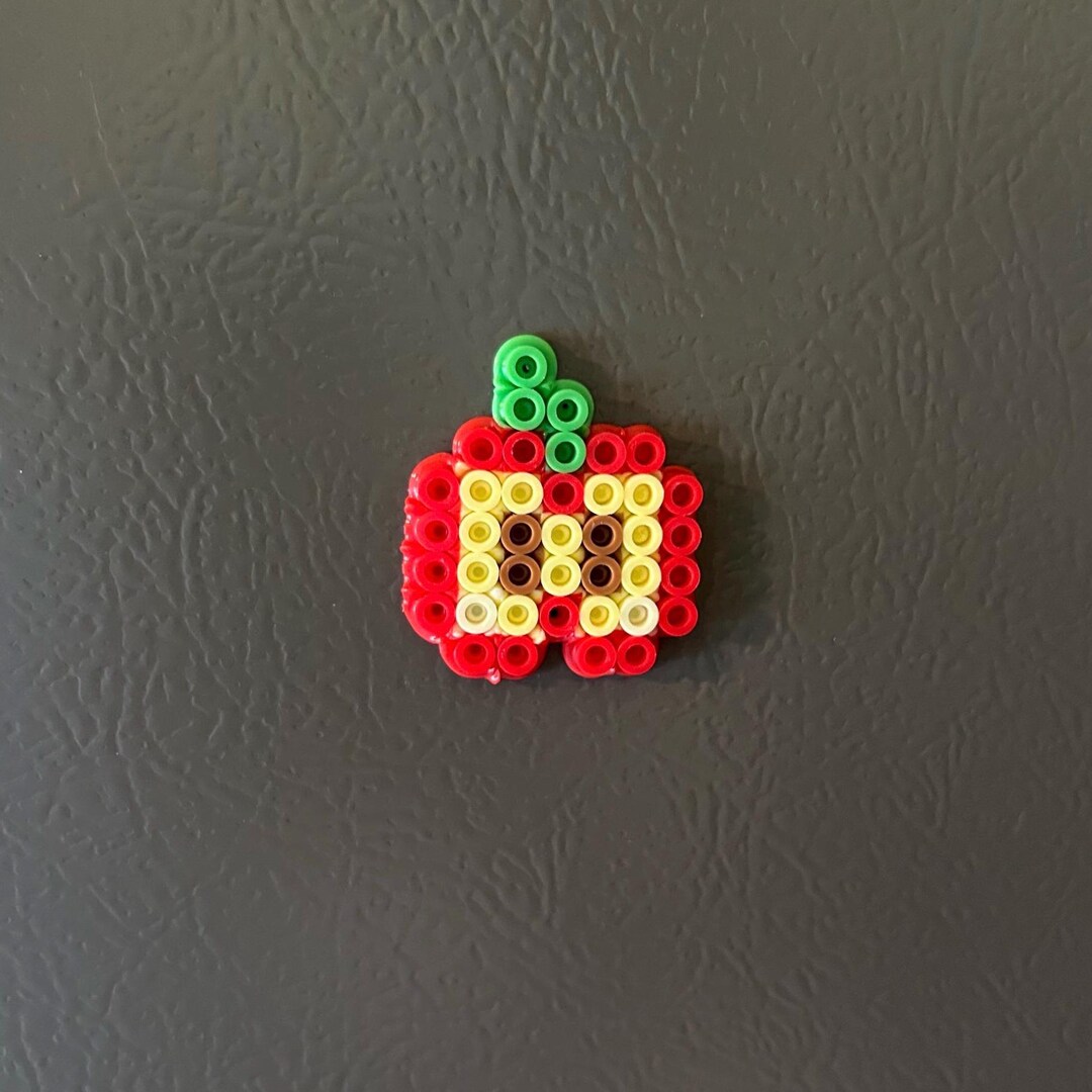 Small Apple Perler Bead Magnet - Etsy