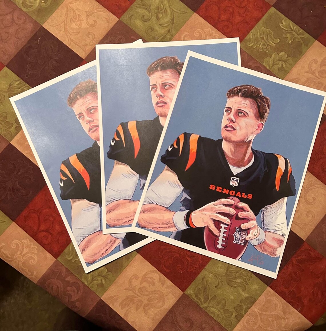 Joe Burrow Illustrated Art Print 8.5x11 - Etsy