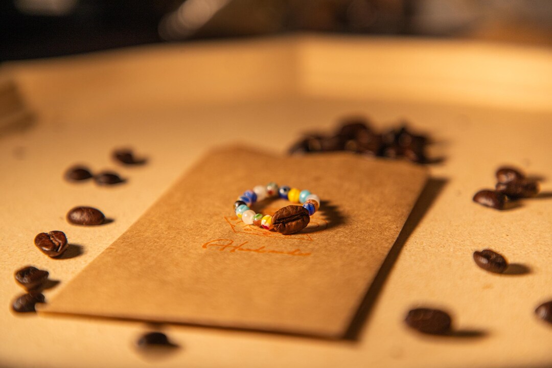 Handmade Coffee Bean Ring | Aromatic & Eco-friendly Jewelry for Coffee ...