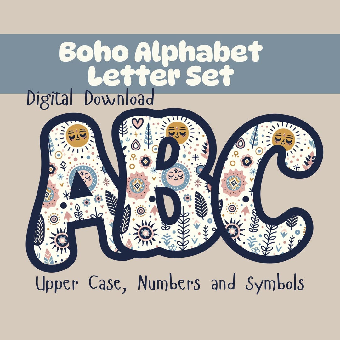 Boho Classroom Bulletin Board Letters: Pastel Decor (digital Download A ...