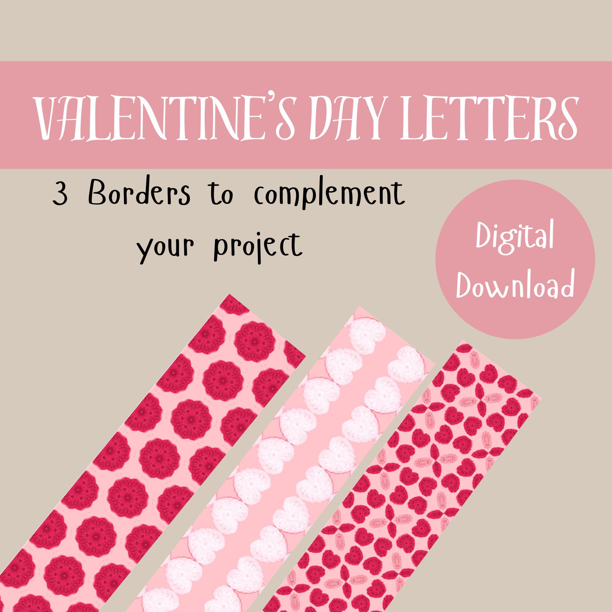Valentine's Bulletin Board Letters: February Classroom Decor (digital ...