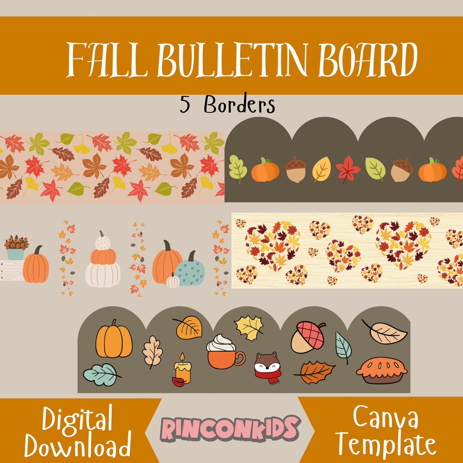 Pumpkin Patch Classroom Decor: Student Photo Template (digital Download ...