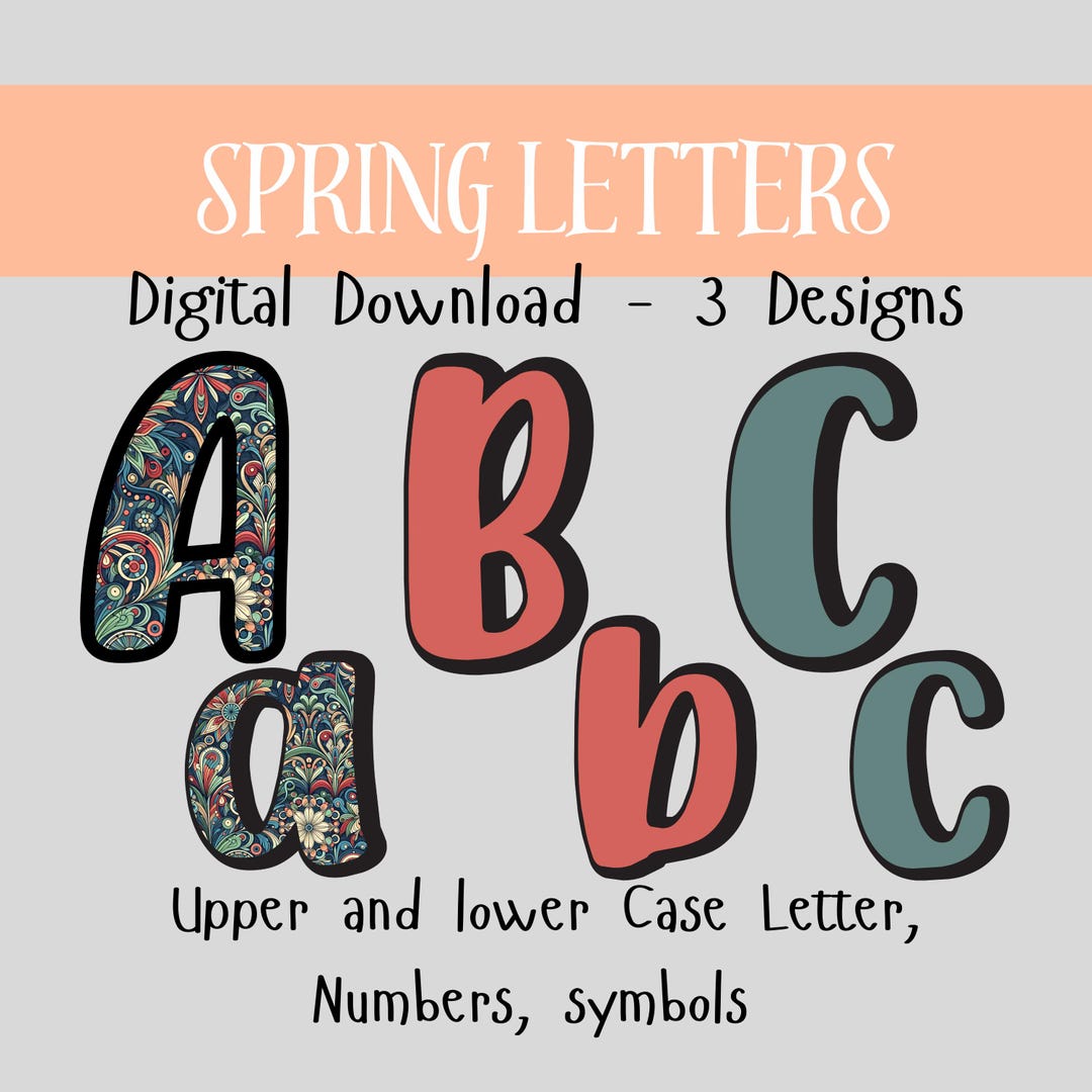 Spring Bulletin Board Letters, A-Z, Easy Seasonal Classroom Decor ...