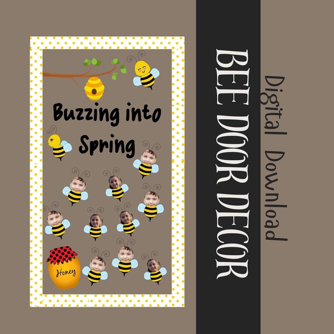 Bee Classroom Door Decor: Spring Printable, Personalized (digital ...