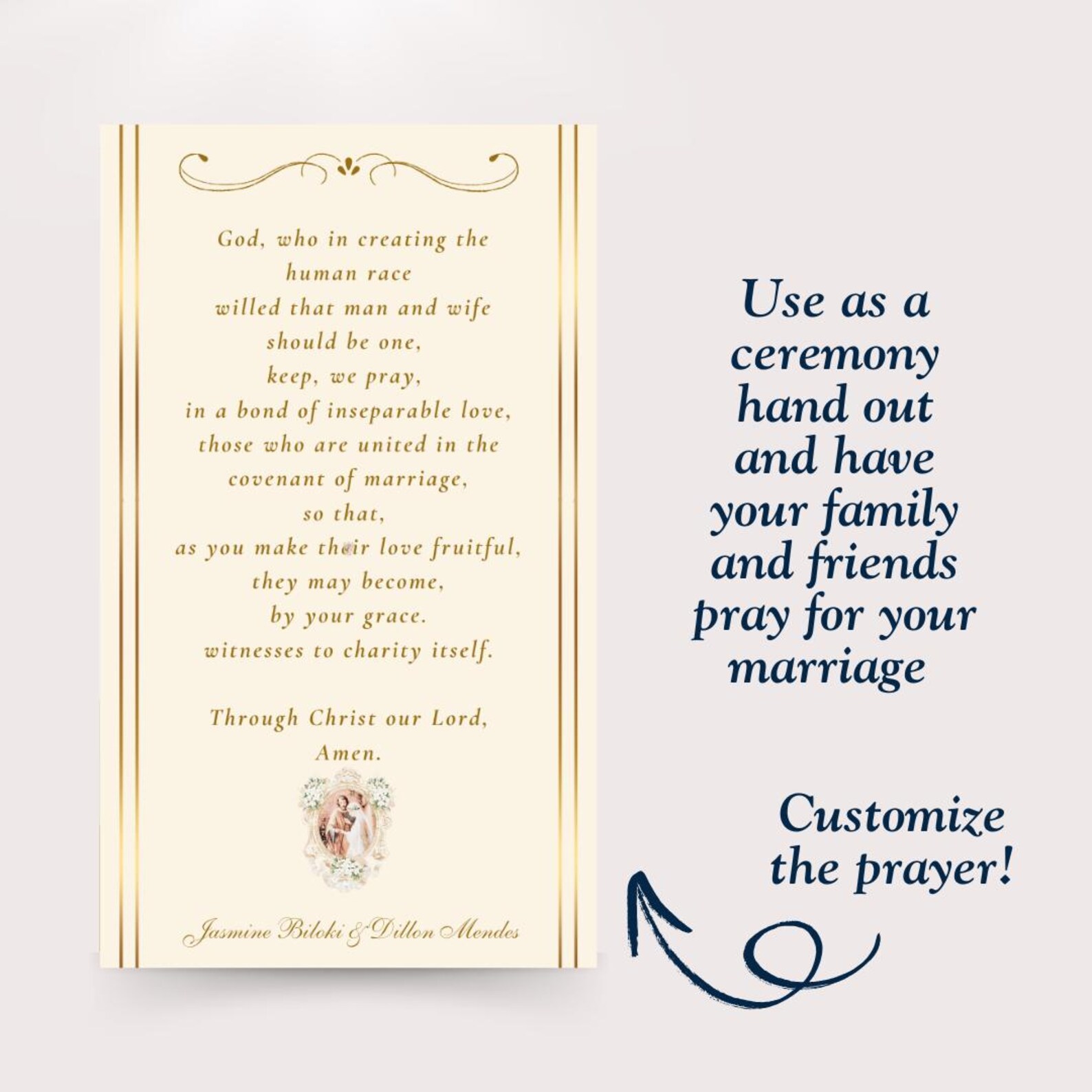 Catholic Wedding Prayer Card | Holy Matrimony Printable | Instant ...
