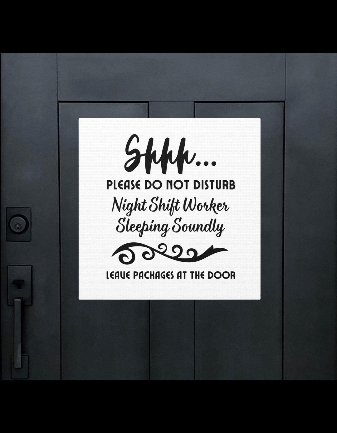 Night Shift Worker Sign, Canvas Sign, Do Not Disturb, Leave Packages at ...