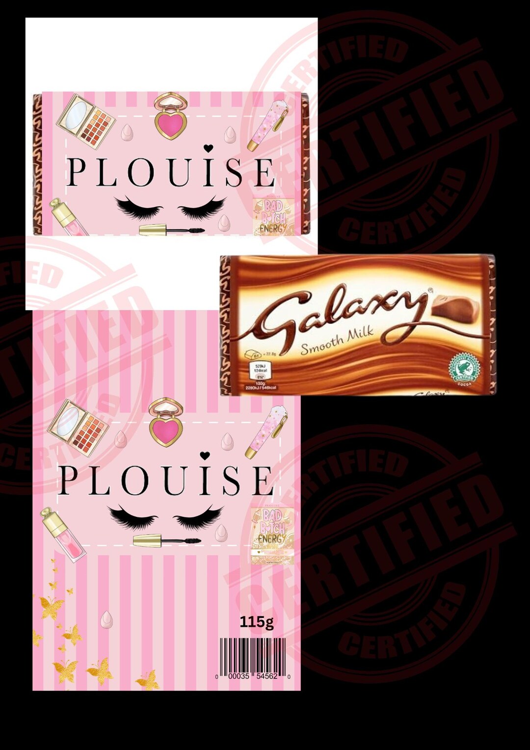 Digital Download Plouise Inspired Chocolate Wrapper. Novelty Makeup ...