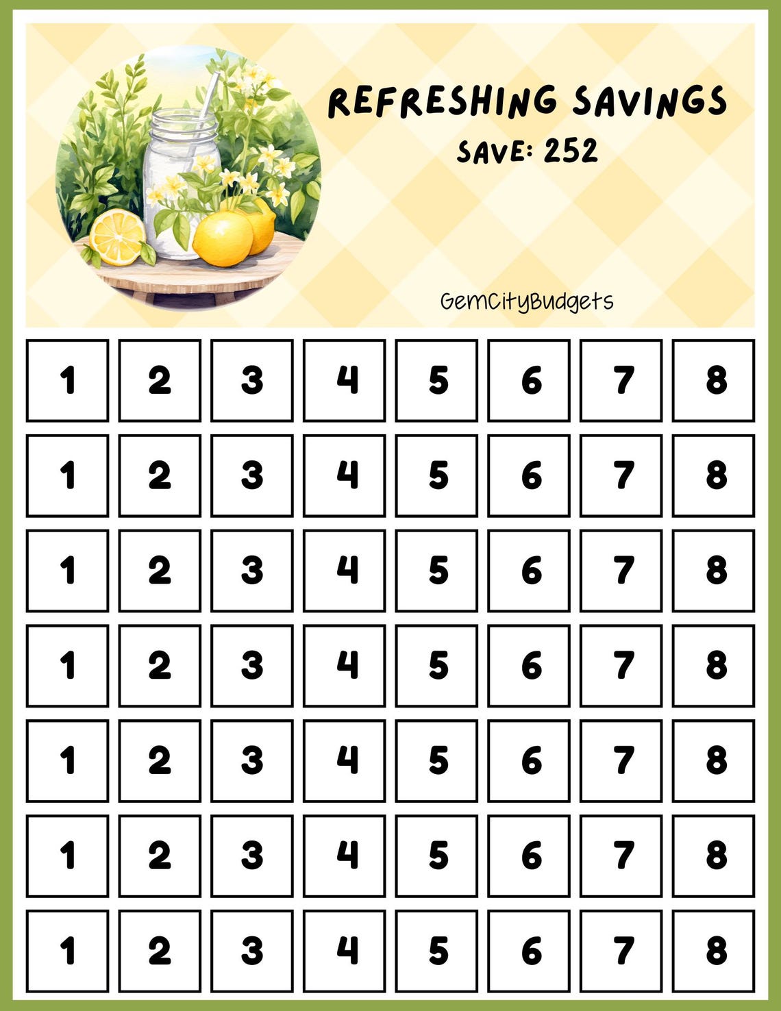 Refreshing Savings| Saving Challenge| Saving Challenge Game| Low Income ...
