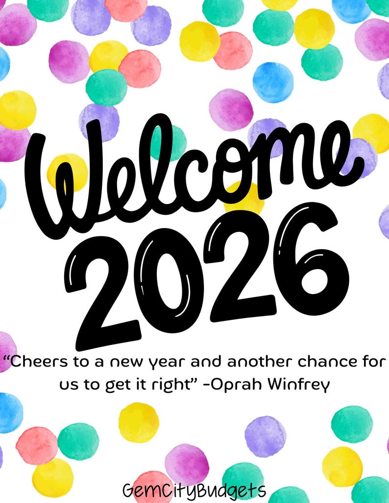 Welcome 2026 Saving Challenge Printable Book| Saving Challenges| Yearly ...